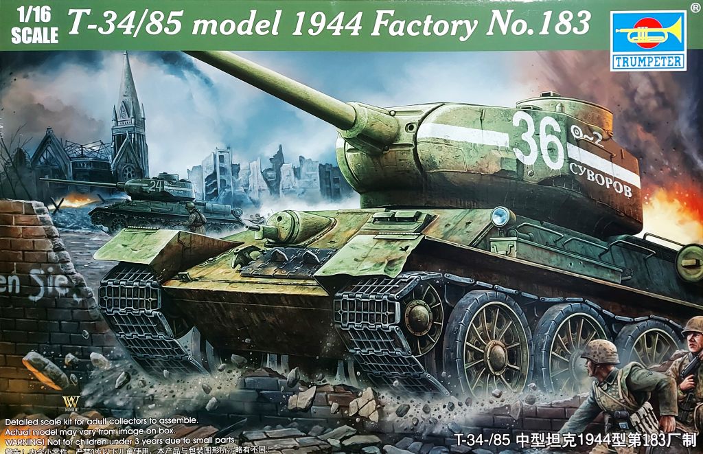 Trumpeter T-34/85 Model 1944 “Factory No 183” 1/16 | JM Modely